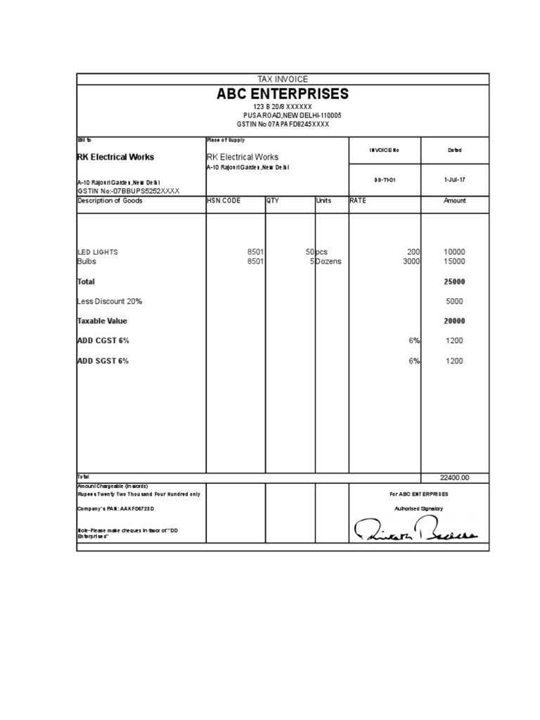 GST Tax Invoice Format For Goods | PDF | Public Finance | Economies