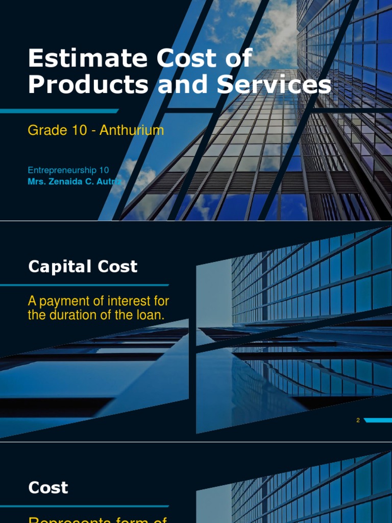 Cost Estimation in Entrepreneurship | PDF | Cost | Cost Of Goods Sold