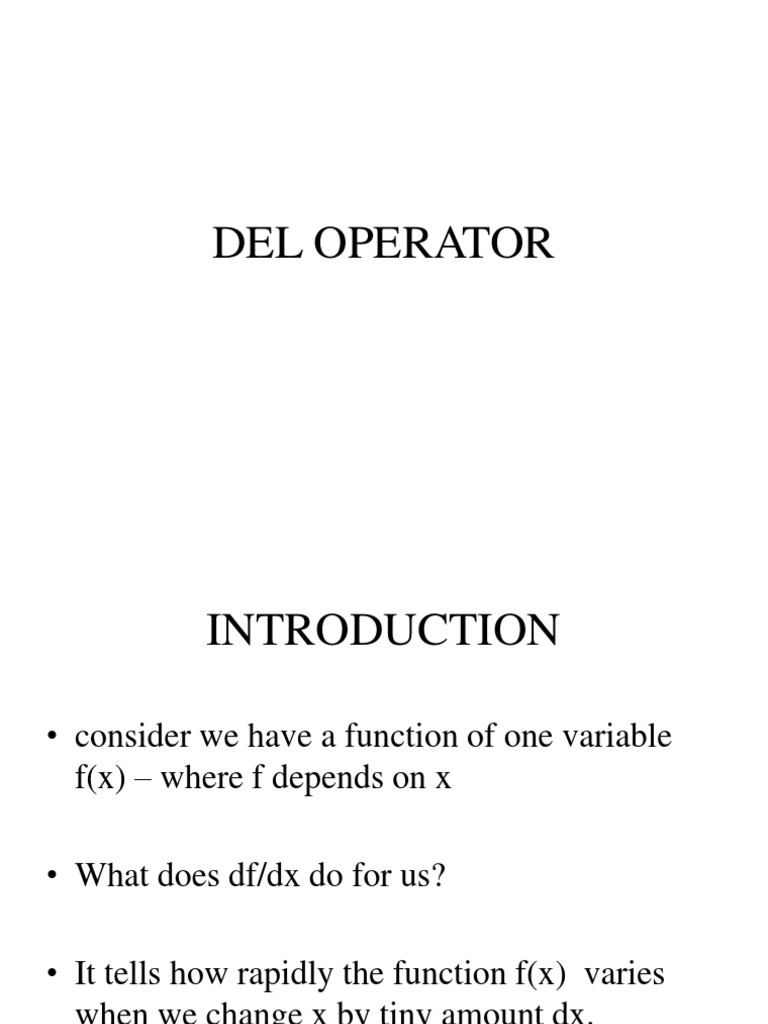 Del Operator | PDF