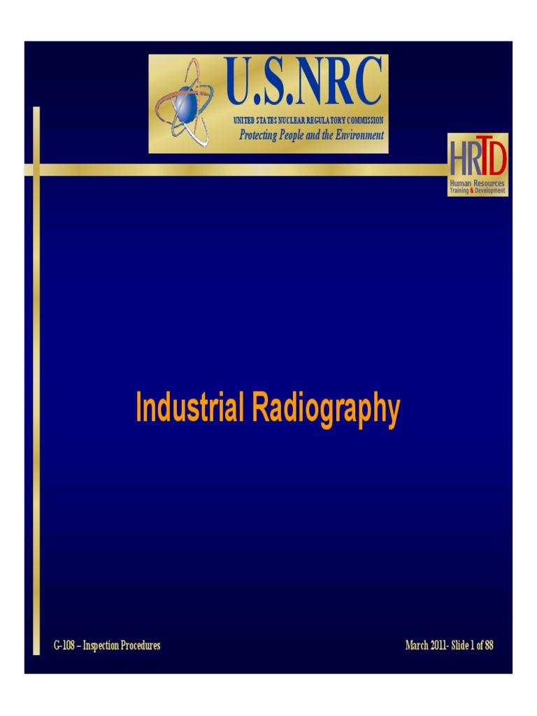 ASNT Inspection Procedures - 08 - Industrial Radiography PDF | PDF ...
