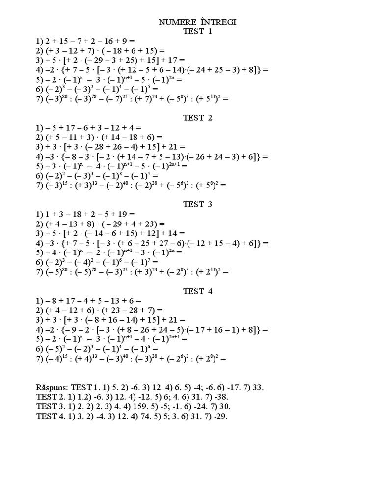 3 Numere Intregi | PDF