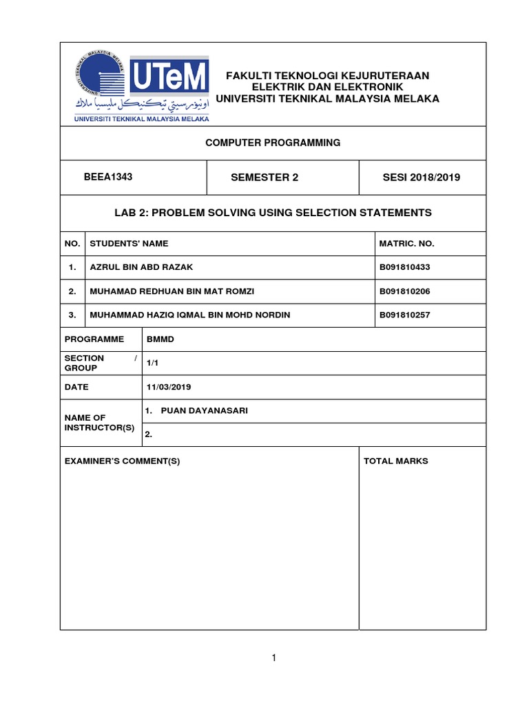 Lab 2 Section 1 PDF | PDF | Program Optimization | Software Engineering