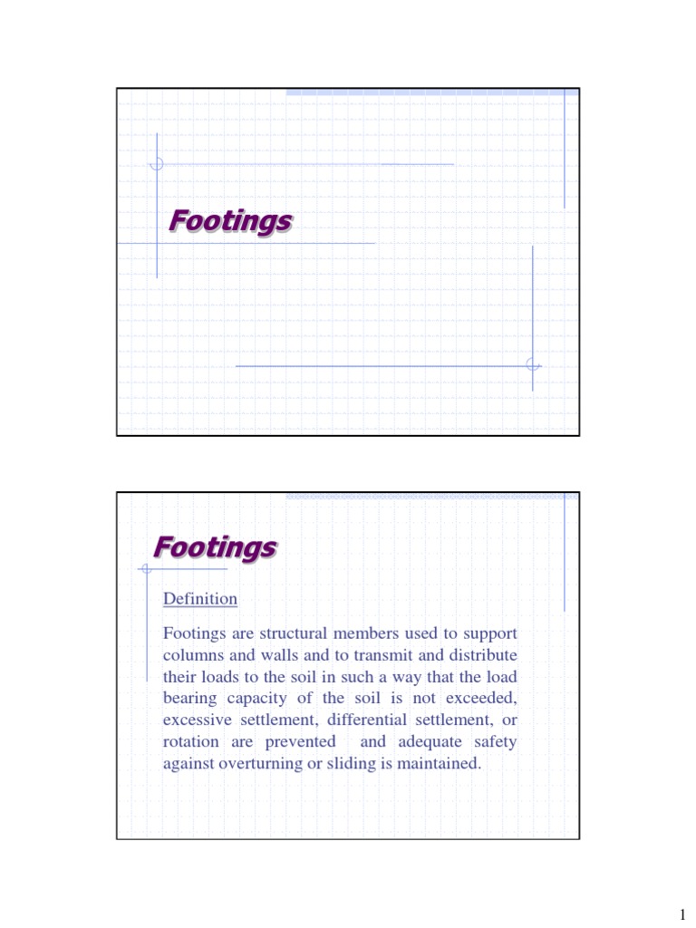 Footings PDF | PDF | Column | Foundation (Engineering)