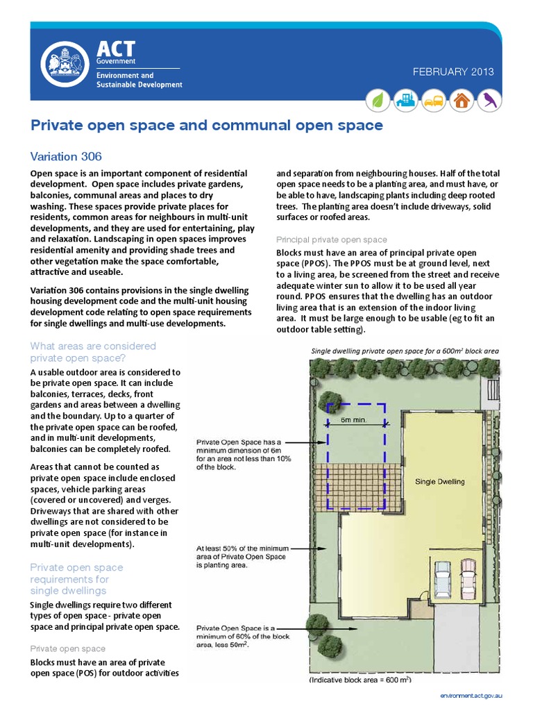 DV 306 Private Open Space and Communal Open Space | PDF | Tourist ...