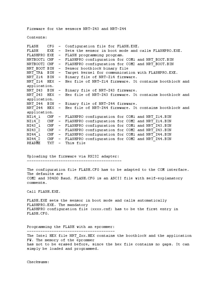 NRT Z43 Firmware Upgrade | PDF | Flash Memory | Booting