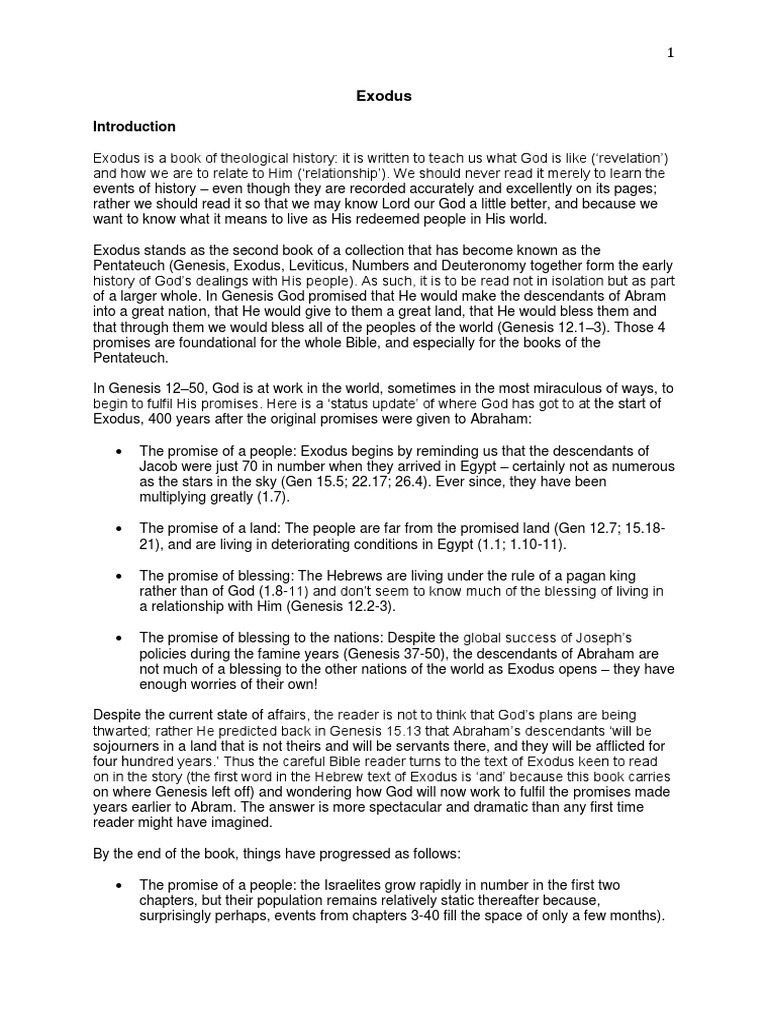 Understanding the Book of Exodus Through Its Key Themes and Structure ...