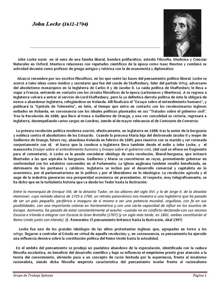 John Locke - Biografía | PDF | John Locke | La Ley natural