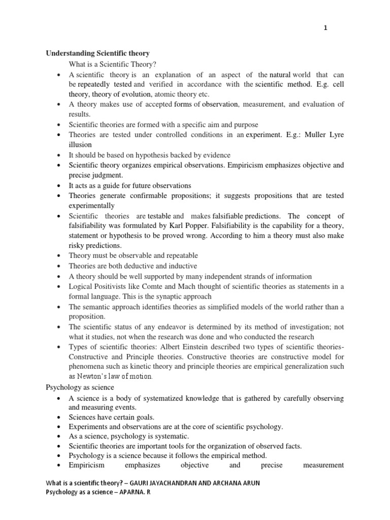 Understanding Scientific Theory | PDF | Scientific Method | Falsifiability