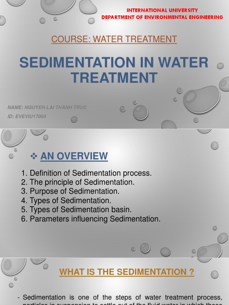 An Analysis of Sedimentation Processes in Water Treatment | PDF ...
