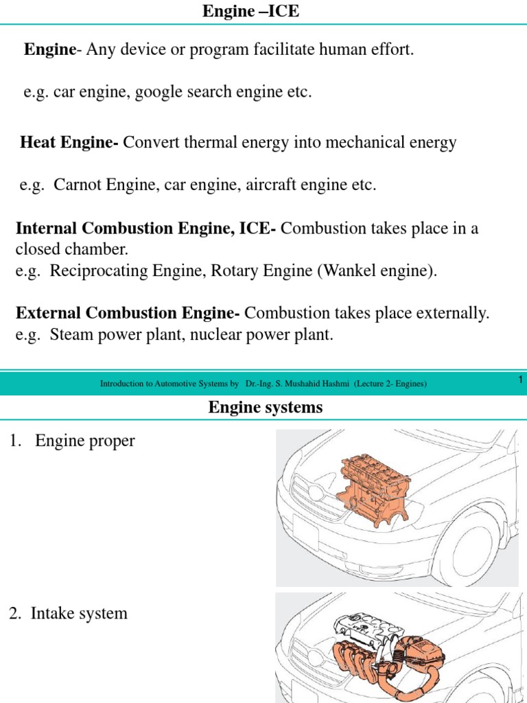 Lecture 2 - Engine | PDF | Internal Combustion Engine | Piston