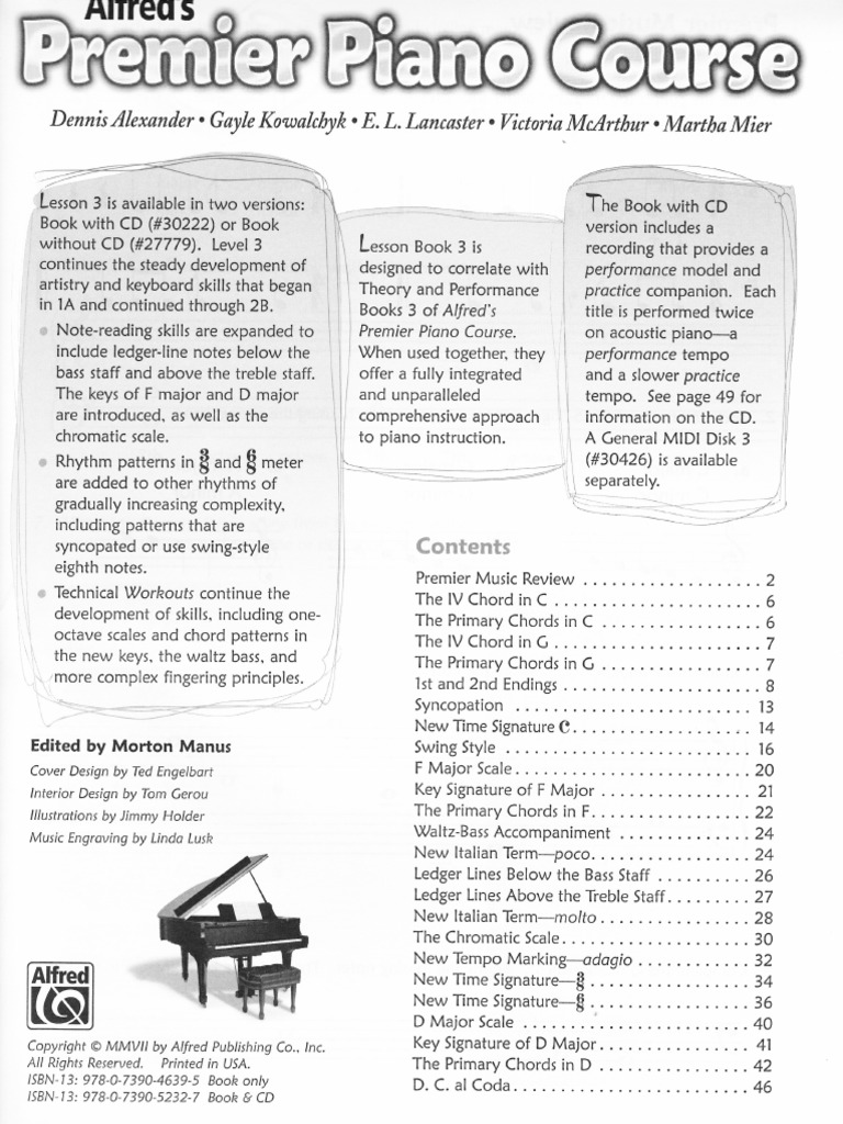 Alfred's Premier Piano Course. - Unknown PDF | PDF