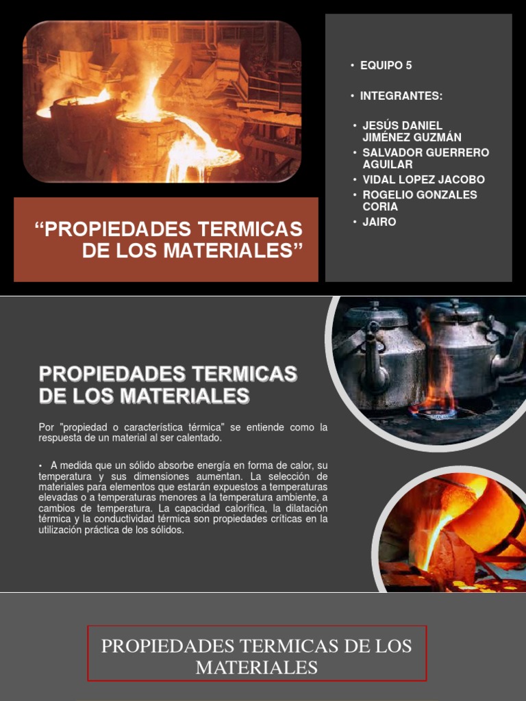 PROPIEDADES TERMICAS DE LOS MATERIALES Corregido | PDF | Conductividad ...