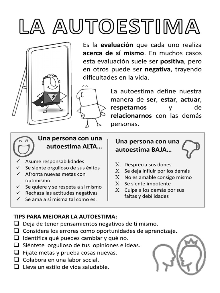 Infografia Autoestima | PDF | Relaciones personales, crianza y ...