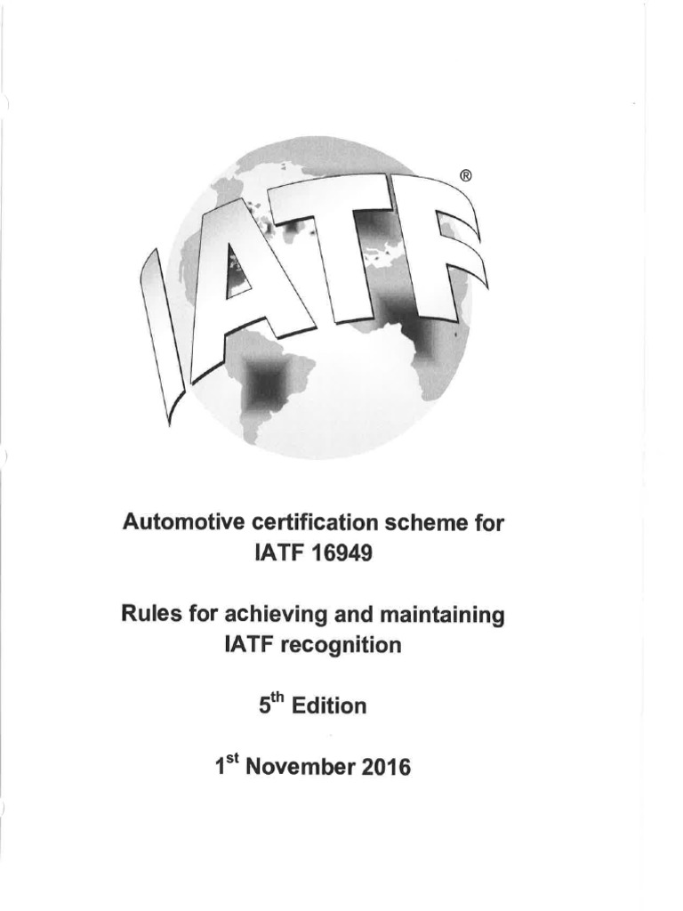 Rules-for-Achieving-and-Maintaining-IATF-Recognition 5th Edition PDF | PDF