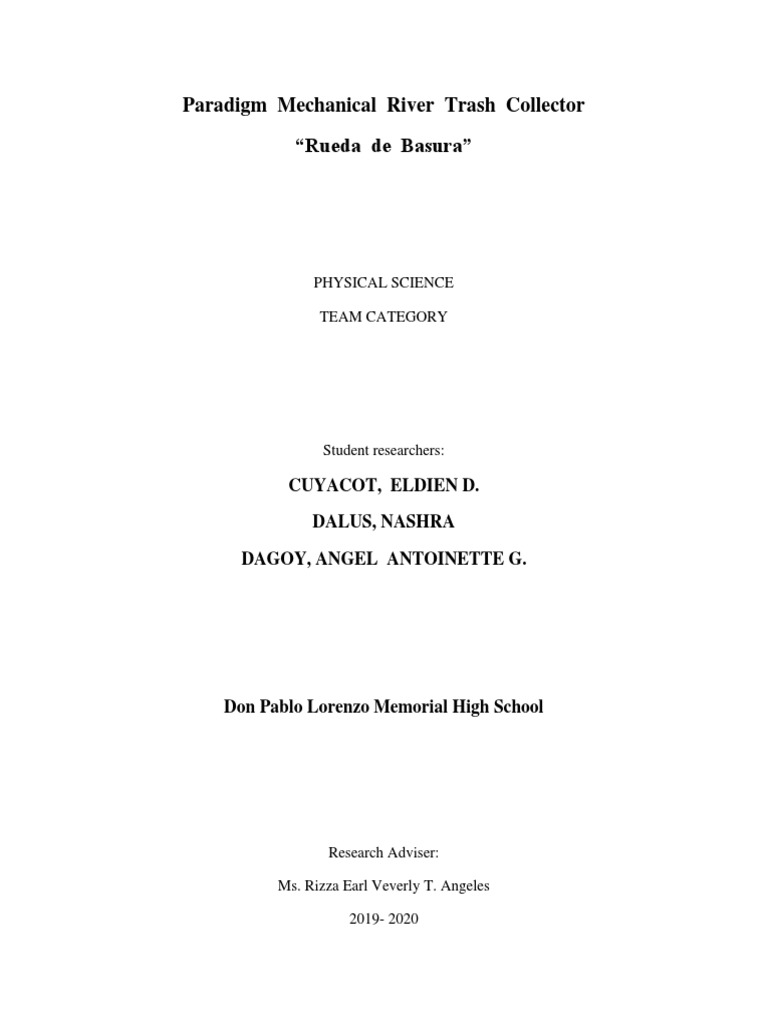 Remote Controlled Mini Water Waste Collector, 2.0 | PDF | Drinking ...