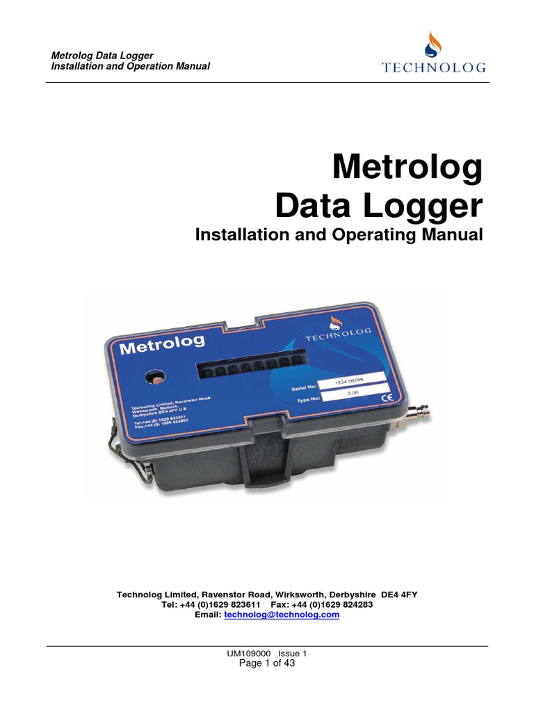 MANUAL Data Logger | PDF | Electrical Connector | Flow Measurement
