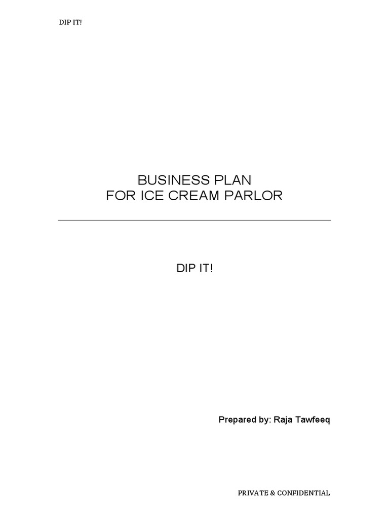 Business Plan Dessert Bar | PDF | Desserts | Ice Cream