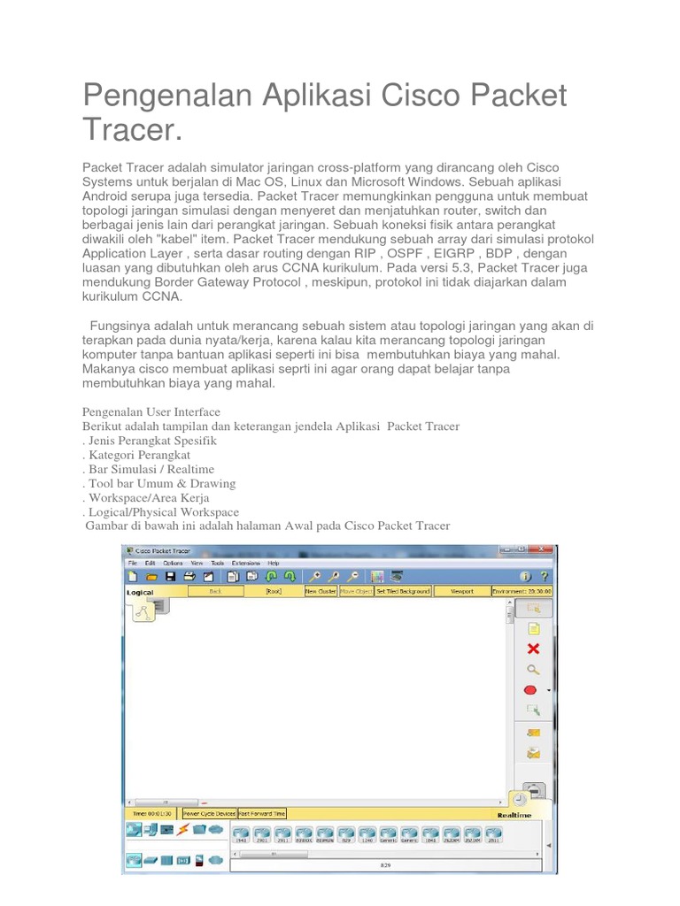 Pengenalan Aplikasi Cisco Packet Tracer | PDF