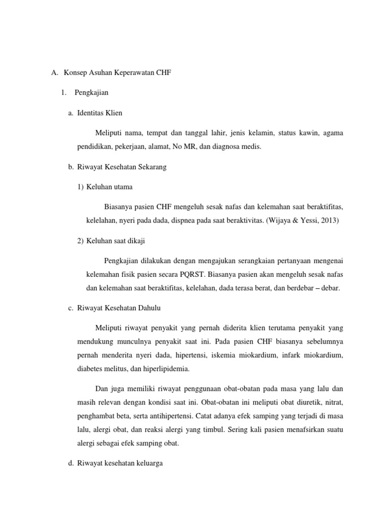 Konsep Asuhan Keperawatan CHF | PDF