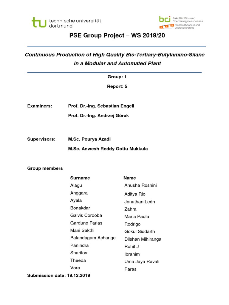Automated BTBAS Production Report | PDF | Distillation | Chemical Reactor