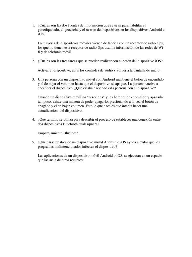 Preguntas Android Ios | PDF