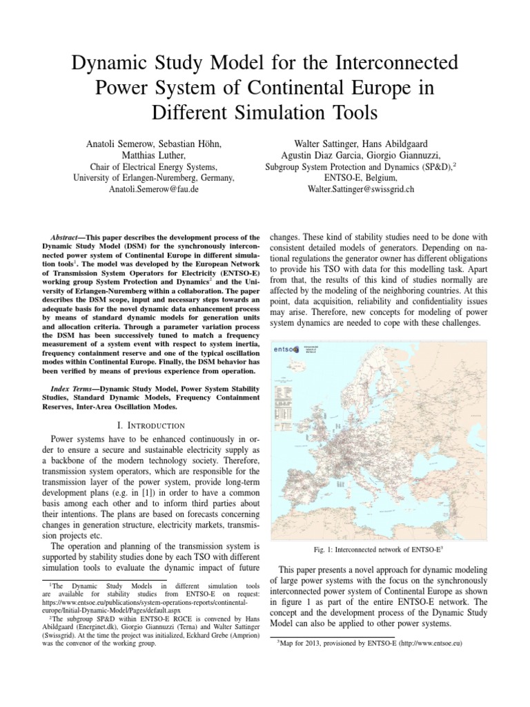 Dynamic Study Model | PDF | Electric Power System | Mathematical Model