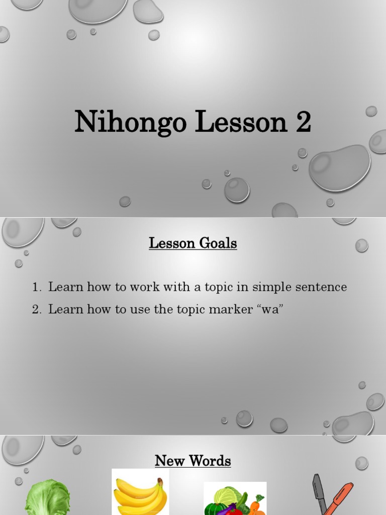 Nihongo Lesson 2 | PDF | Japanese Language | Language Families