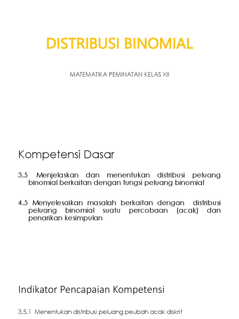 Distribusi Binomial | PDF