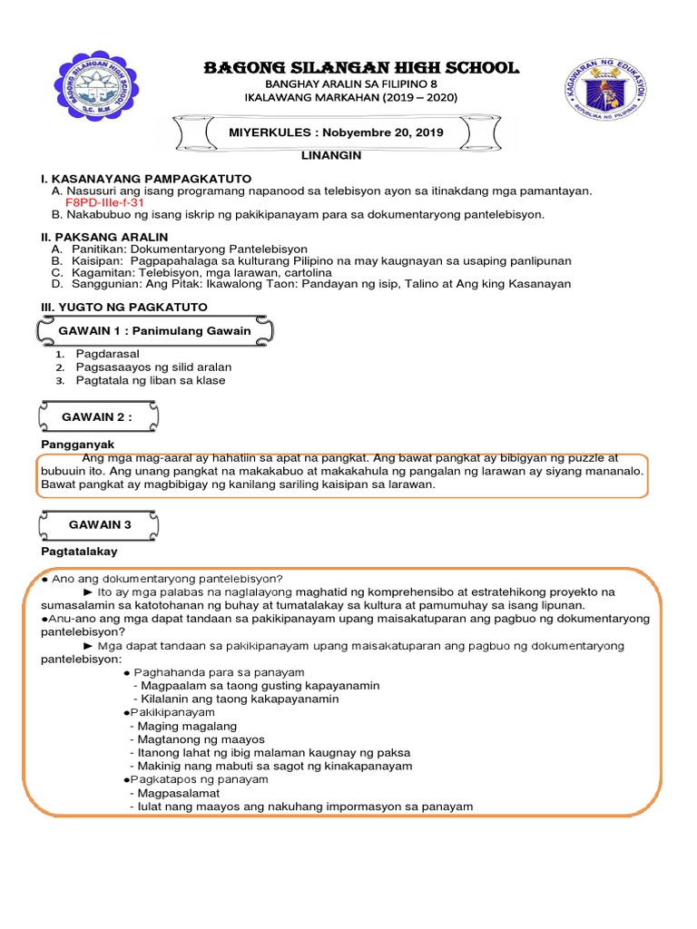 Original LP Sa Filipino Demo | PDF