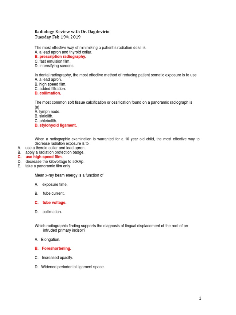 NDEB McGill Radiology Review | PDF | Radiography | Tooth
