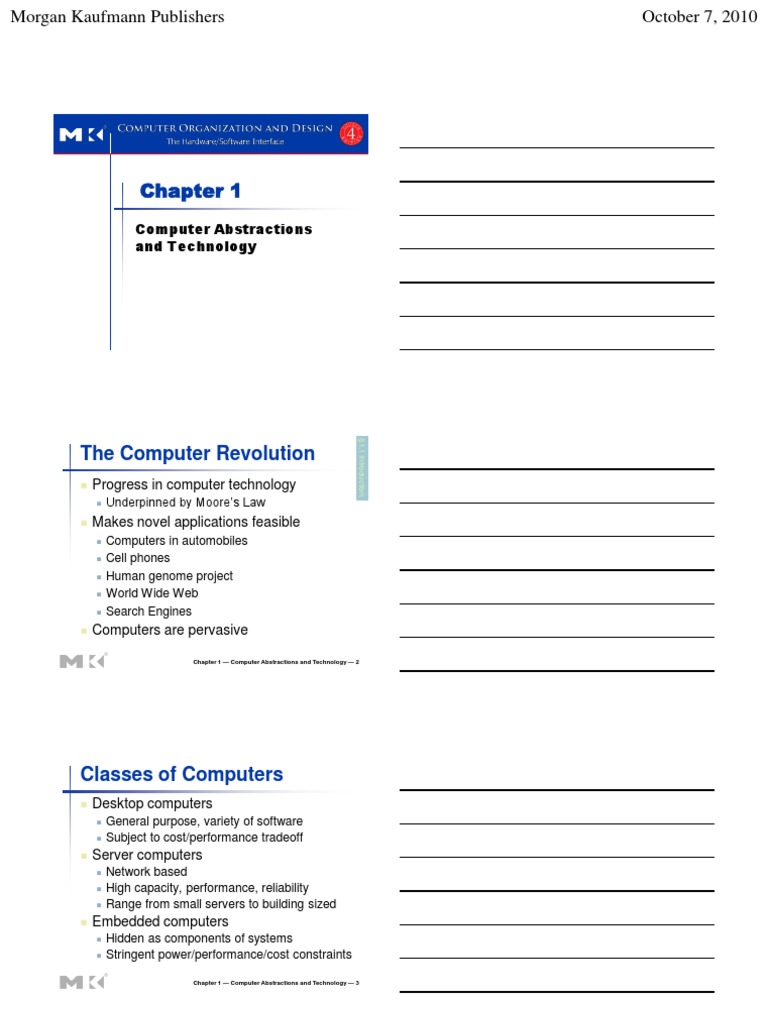 Chapter 1 Computer Abstractions and Technology | Download Free PDF ...