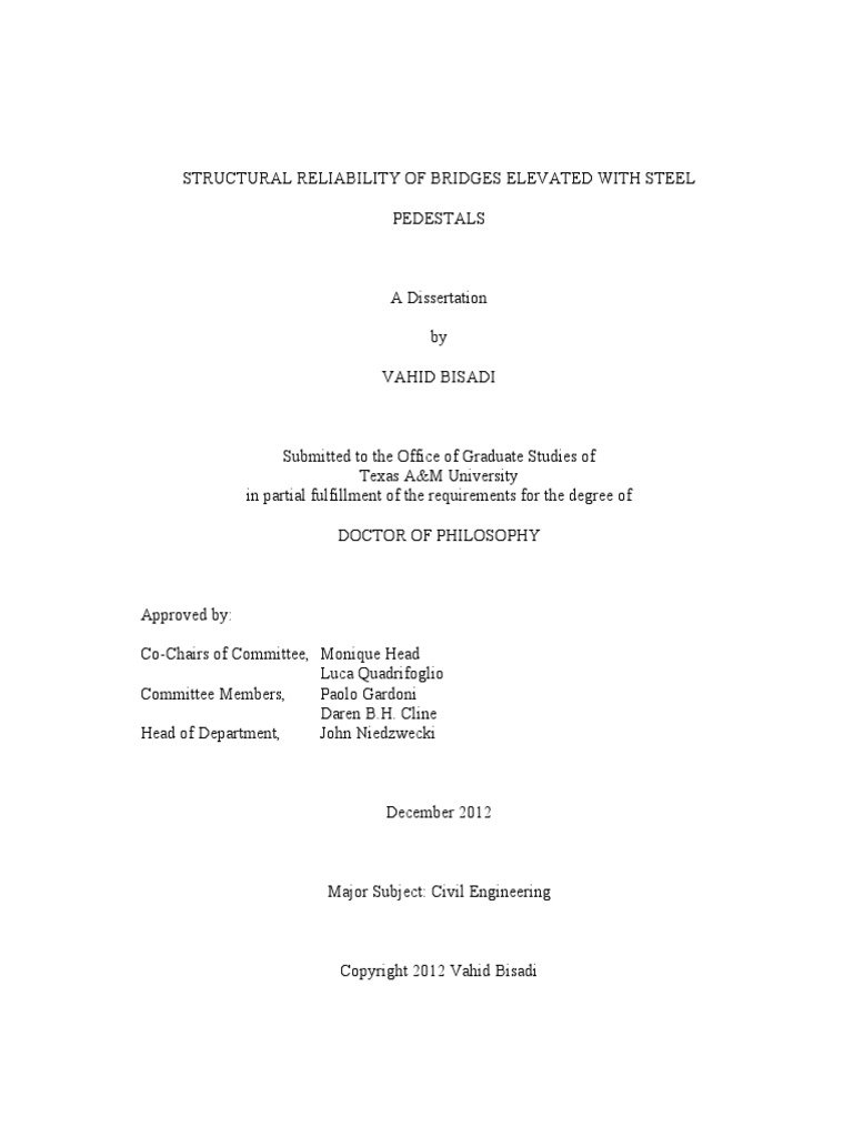 Bisadi, Vahid | PDF | Reliability Engineering | Bridge
