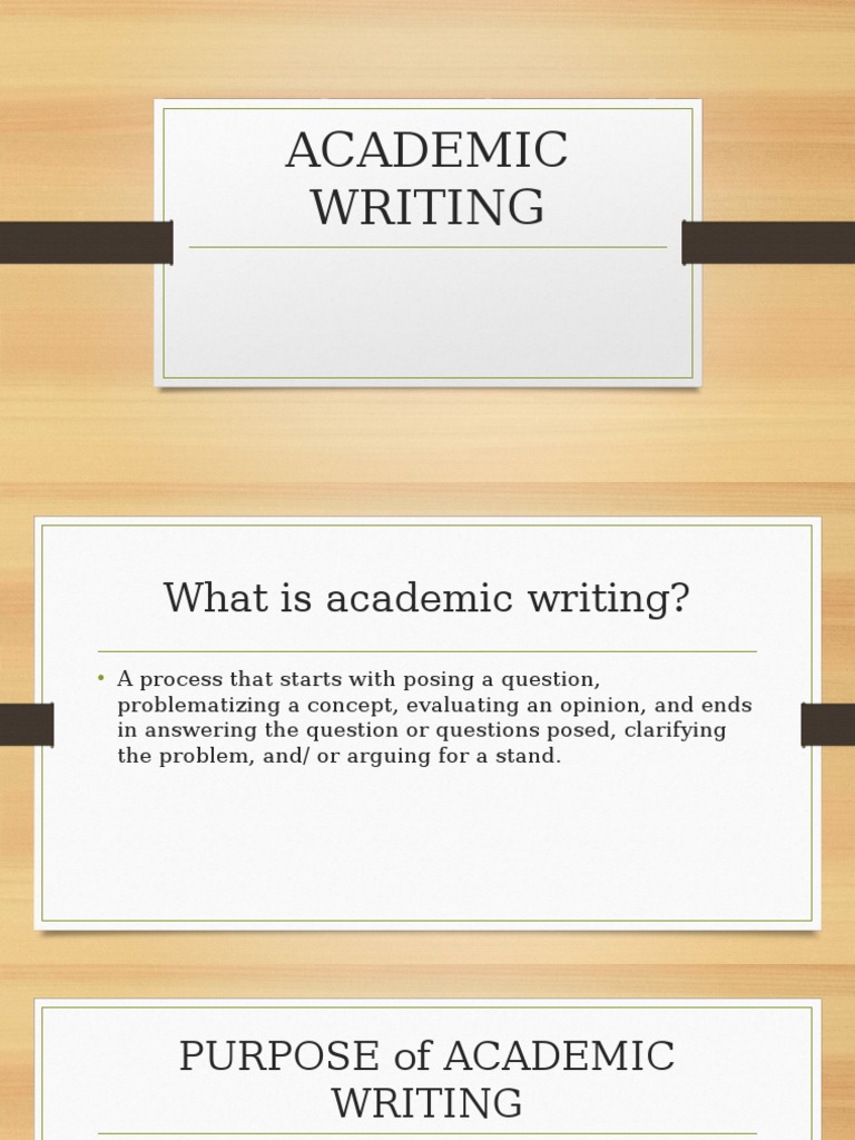Academic Writing | PDF | Essays | Question