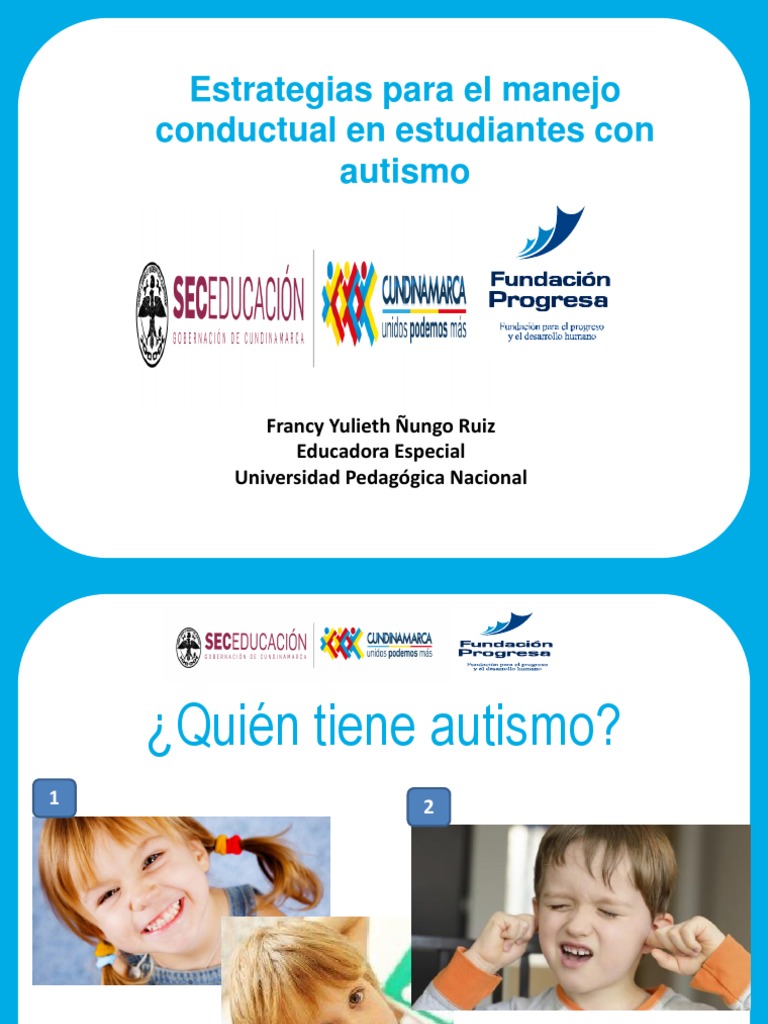 Estrategias para El Manejo Conductual en Estudiantes Con Autismo | PDF