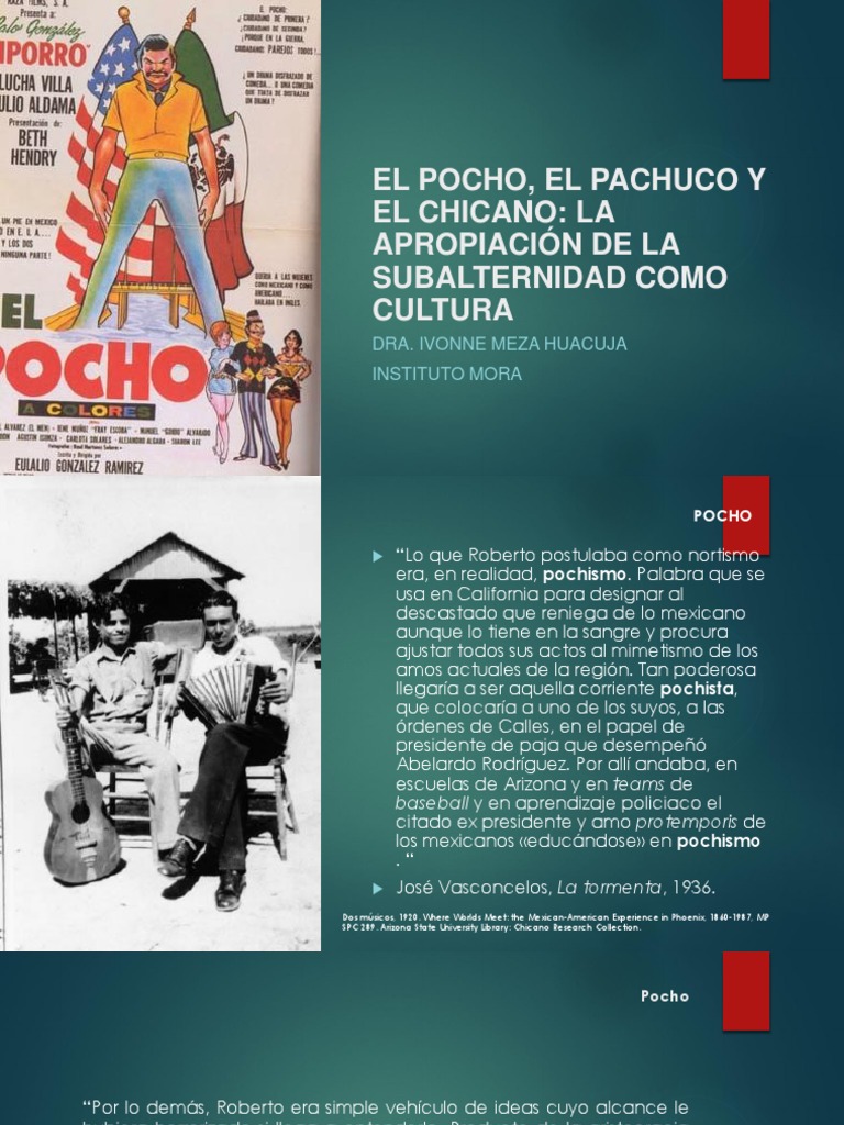 El Pocho, El Pachuco y El Chicano | PDF | Ciencias sociales | Historia