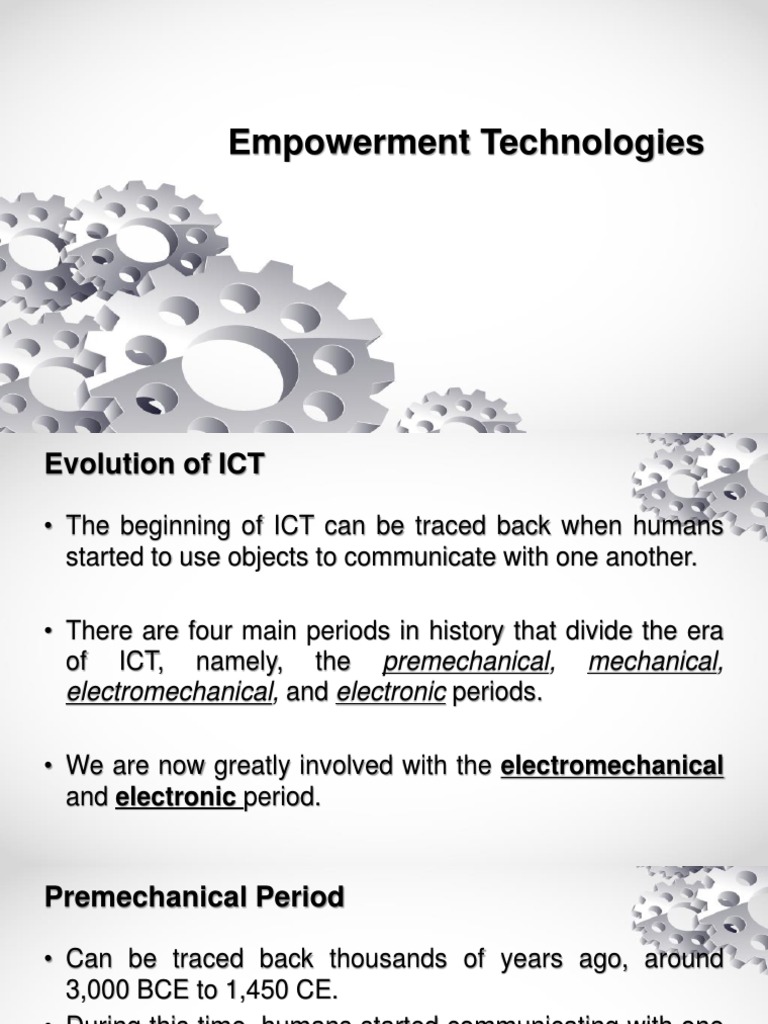 Evolution of ICT | Electronics | Computing