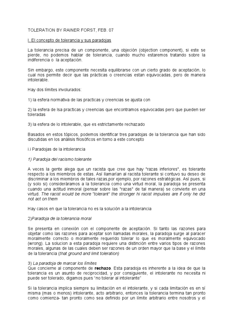 Rainer Forst | PDF | Tolerancia | Moralidad