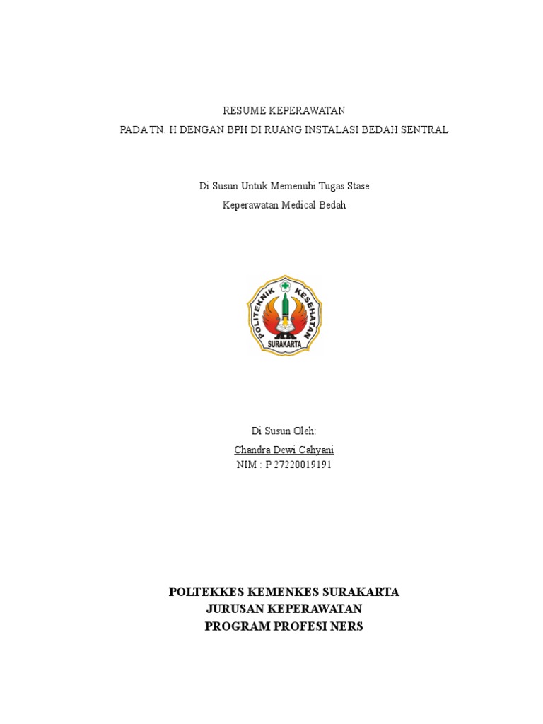 Resume Keperawatan BPH | PDF