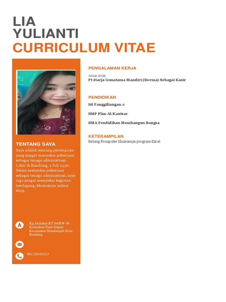 CV Lia Yulianti | PDF