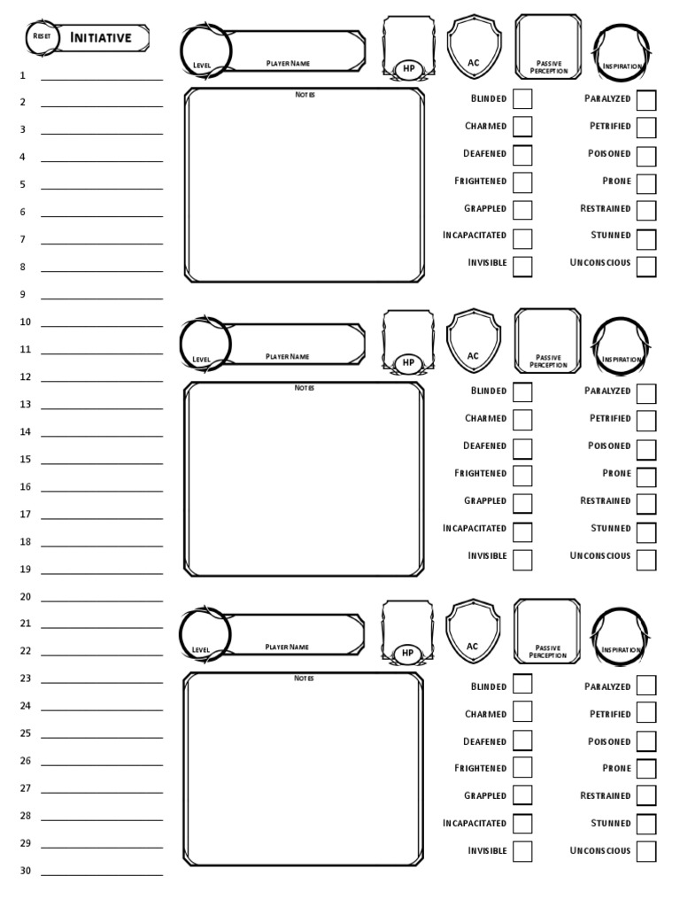 Forgotten Adventures Party Tracker v1.0 PDF | PDF