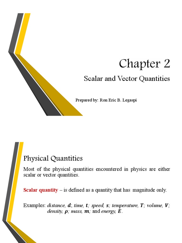 C02 - Scalar and Vector Quantities | PDF | Euclidean Vector | Trigonometric Functions