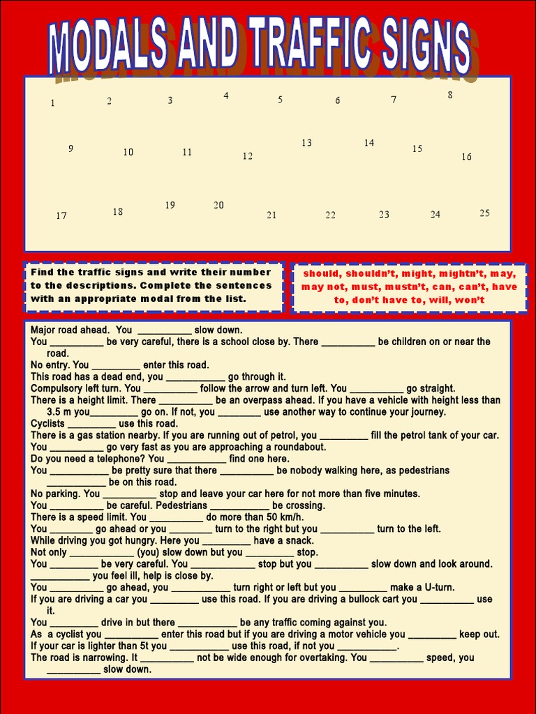 Modal Traffic Signs | PDF | Traffic | Road