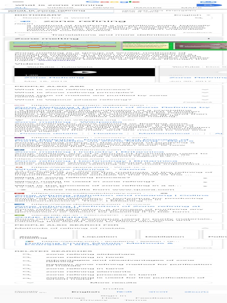 What Is Zone Refining - Google Search | PDF | Procedural Knowledge | Industrial Processes