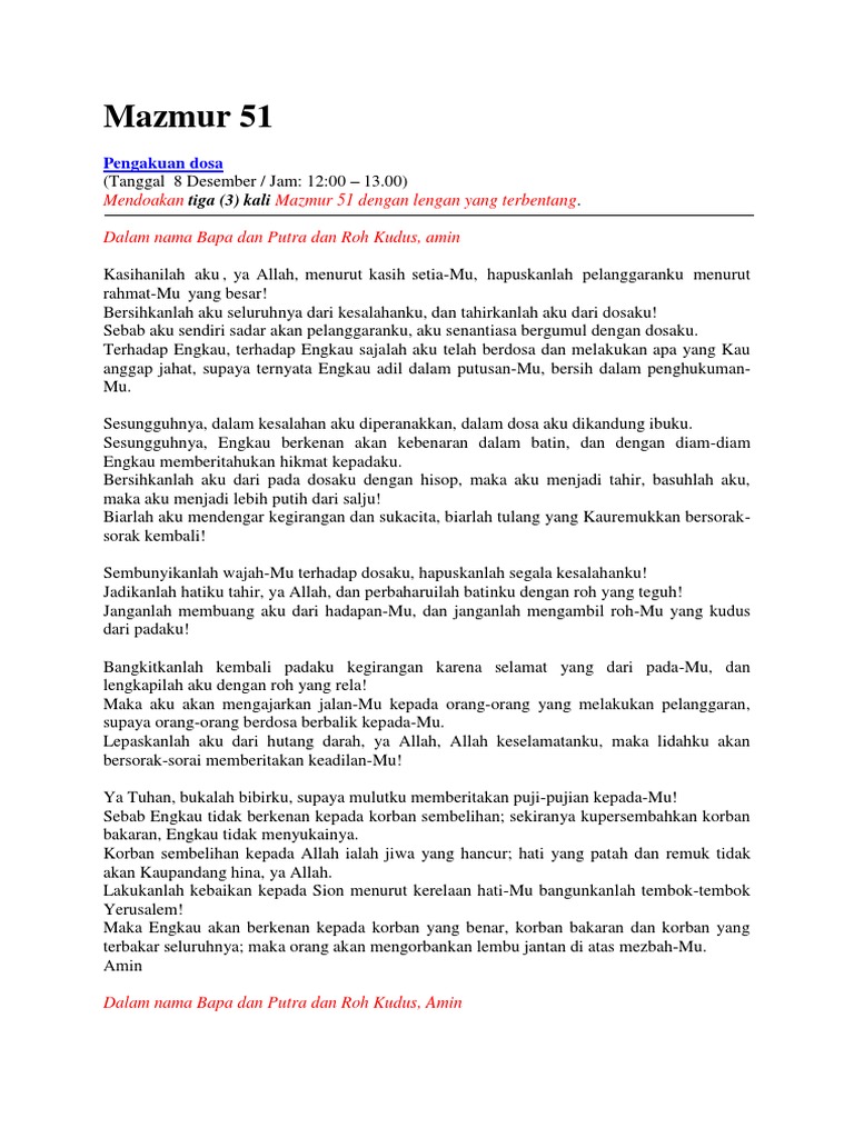Mazmur 51 | PDF