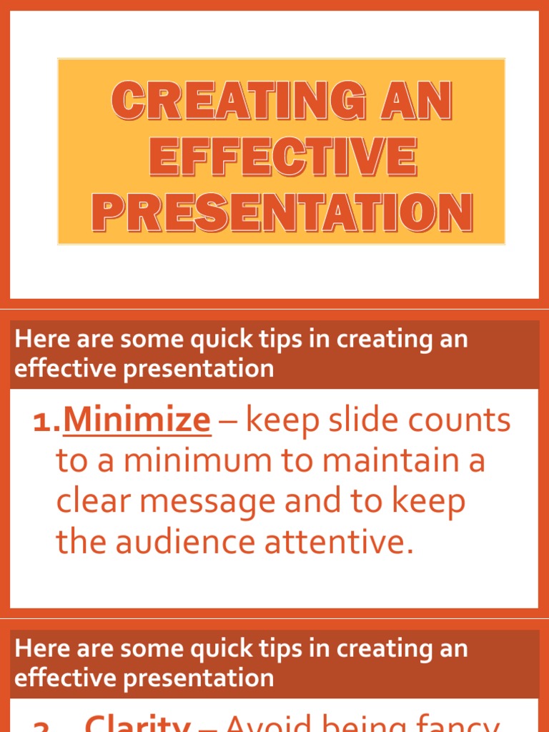 Creating An Effective Presentation Grade 11 | PDF
