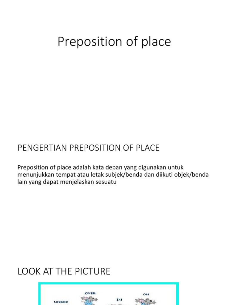 Materi Preposition of Place | PDF