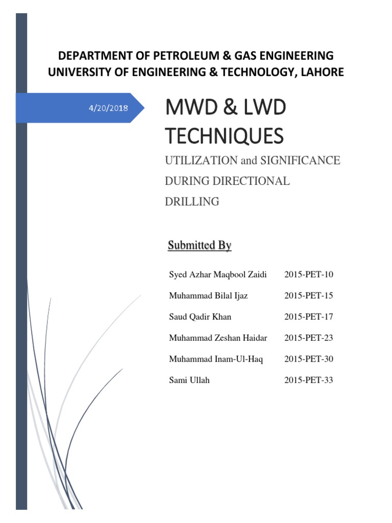 MWD LWD | PDF | Oil Well | Nature