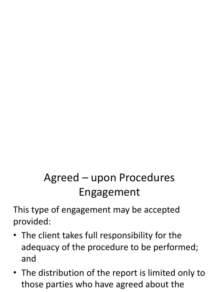 Agreed-Upon Procedures Engagement | PDF