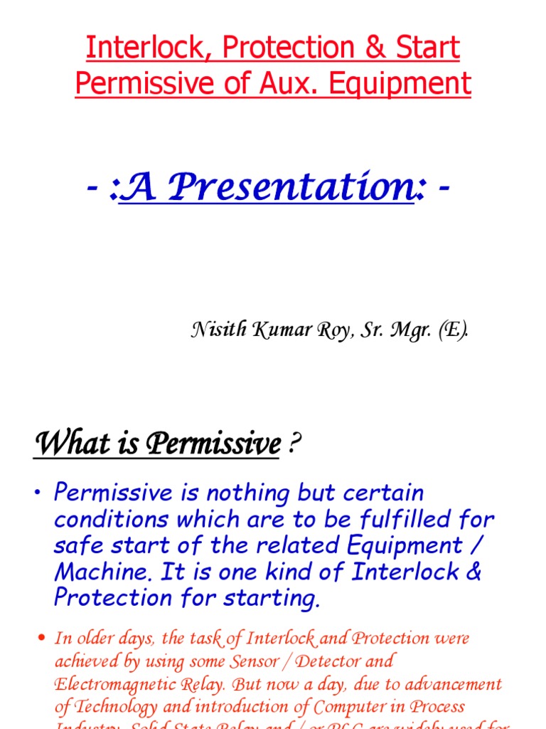 Interlock Protection Permissive of BFP | PDF | Relay | Switch