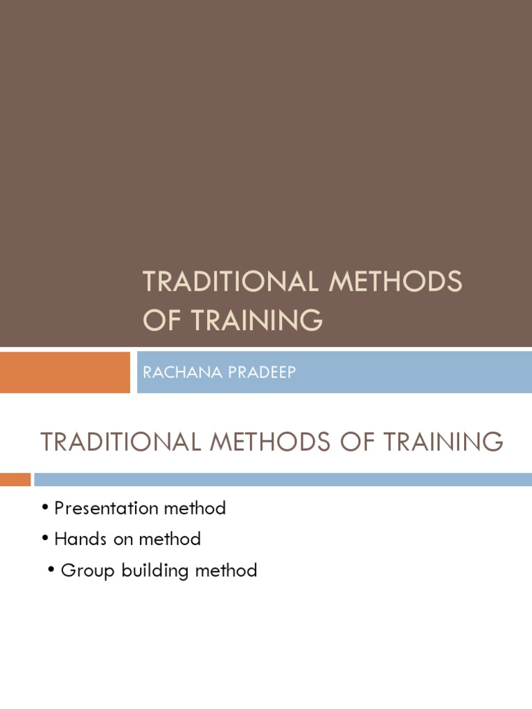 Traditional Methods of Training | PDF | Simulation | Leadership